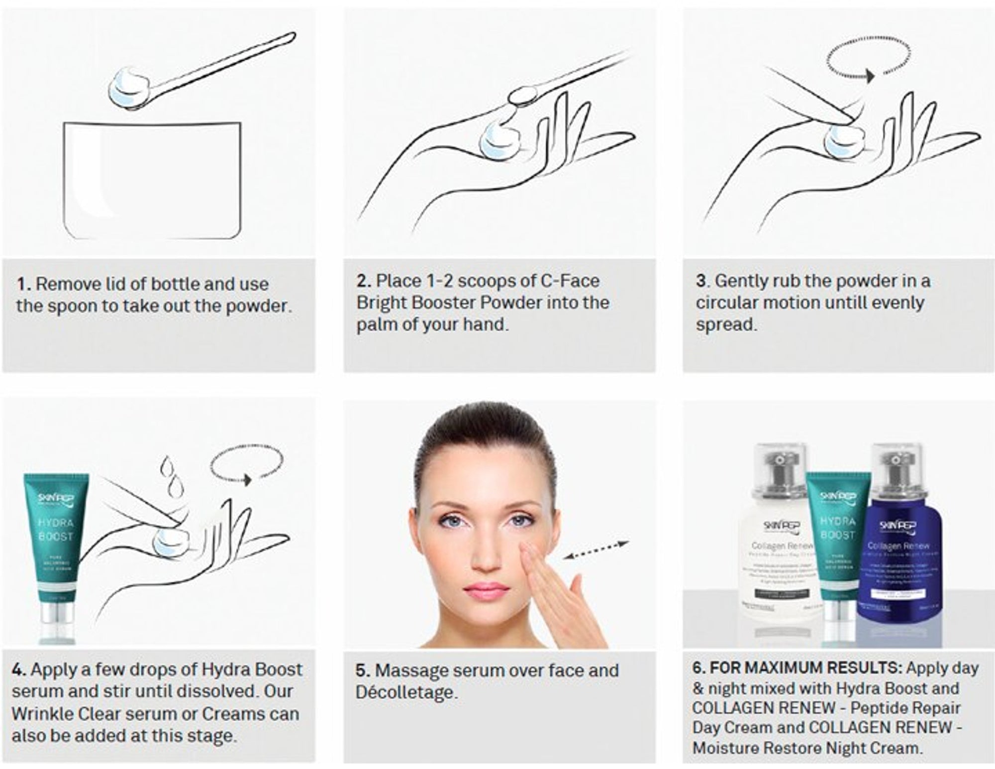 Vitamin C Serum Booster Powder + Hyaluronic Acid Serum - By SkinPep ...
